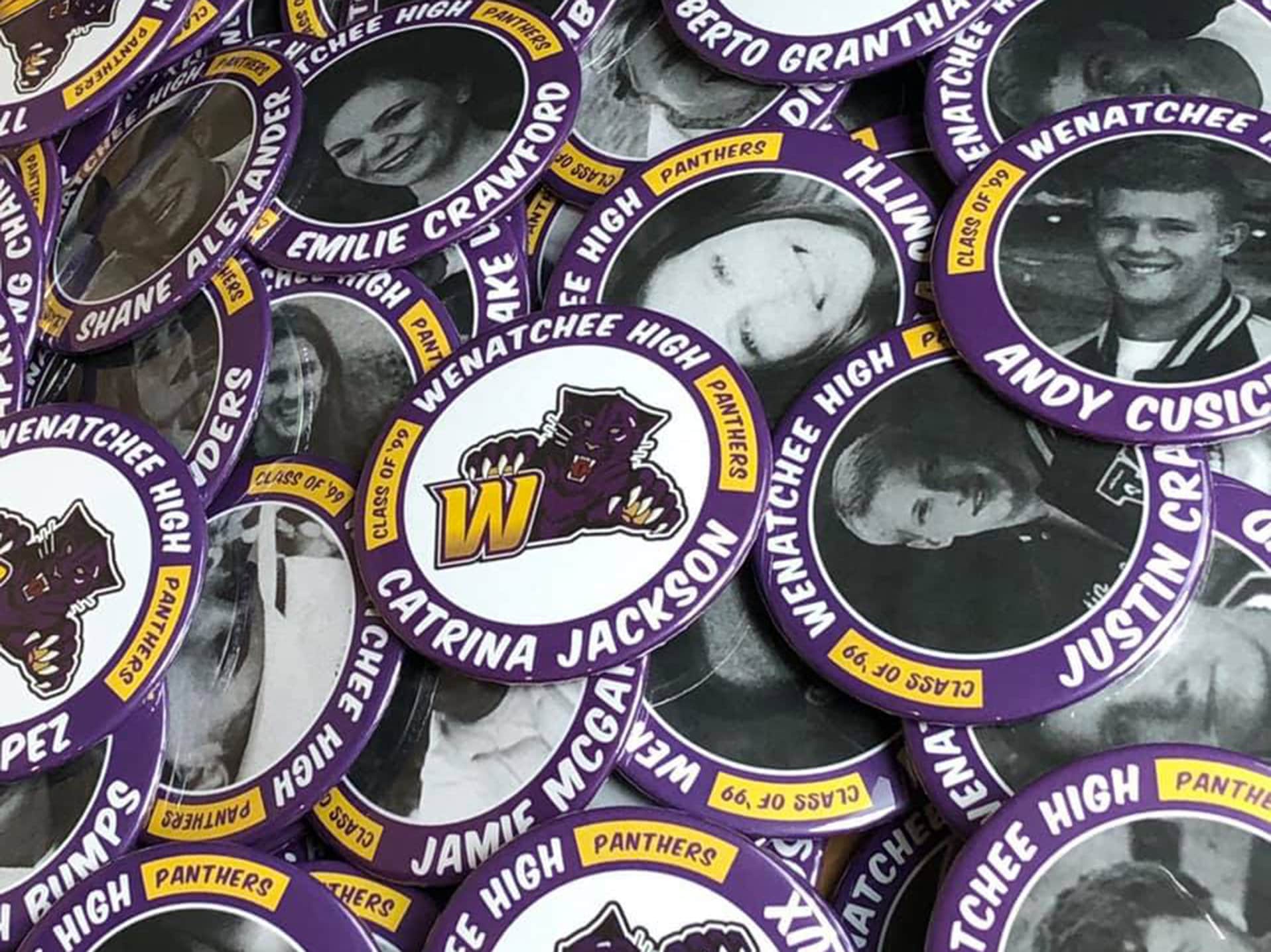 3-inch Button, Custom Photo Button, High School Reunion, Nametags ...