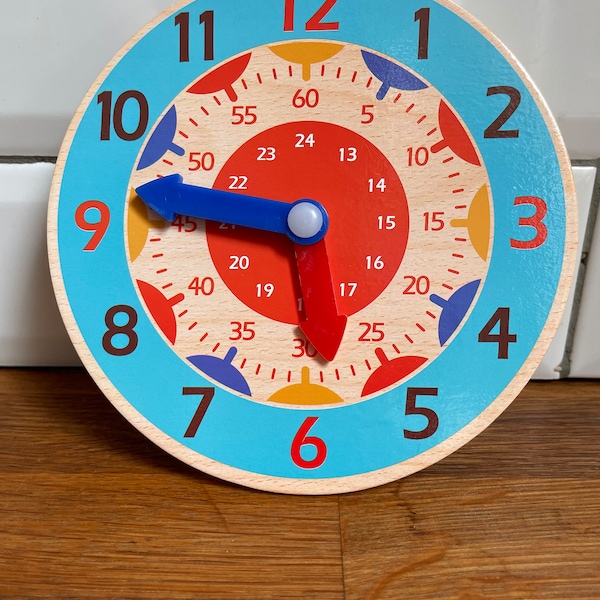 Wooden Teaching Clock - Etsy
