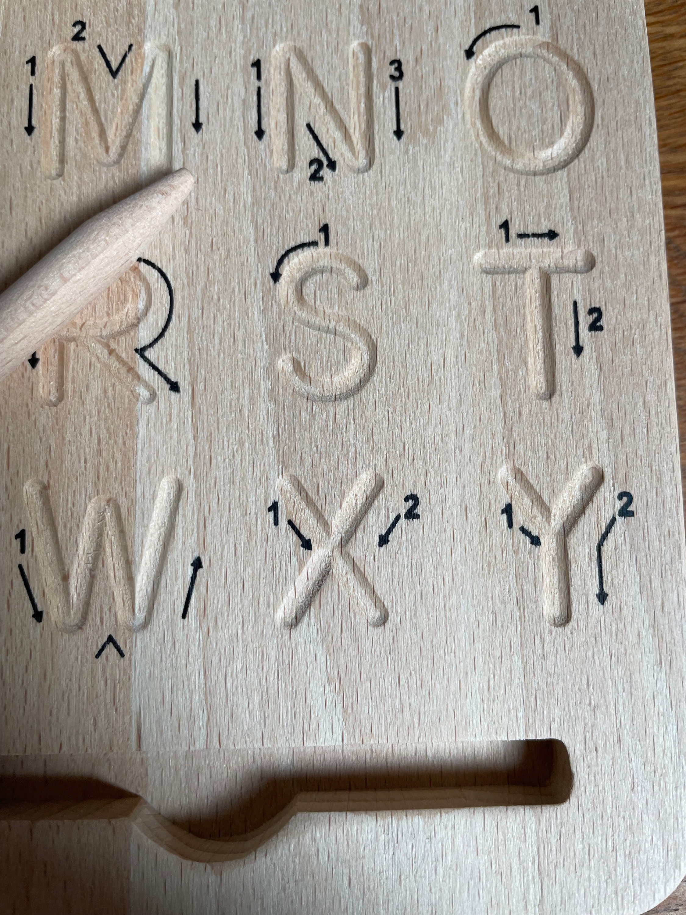 Wooden Alphabet Tracing Board, Upper and Lower Case, Montessori ...