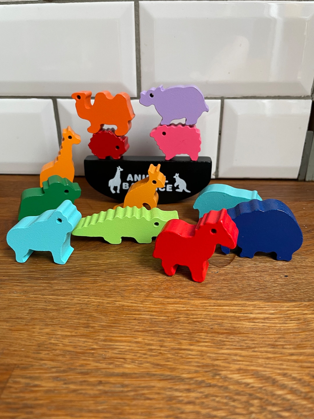 Montessori Stacking Animals Balance Game - Etsy