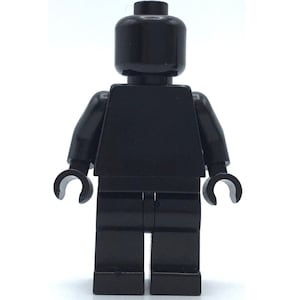 Lego Solid Black Minifigure (blank Plain Monochrome Figure) - Etsy