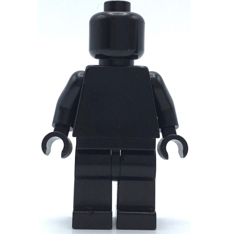 Lego Solid Black Minifigure (blank Plain Monochrome Figure) - Etsy