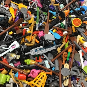 Lego Lot of 100 Minifigure Accessories Randomly Picked From HUGE ...