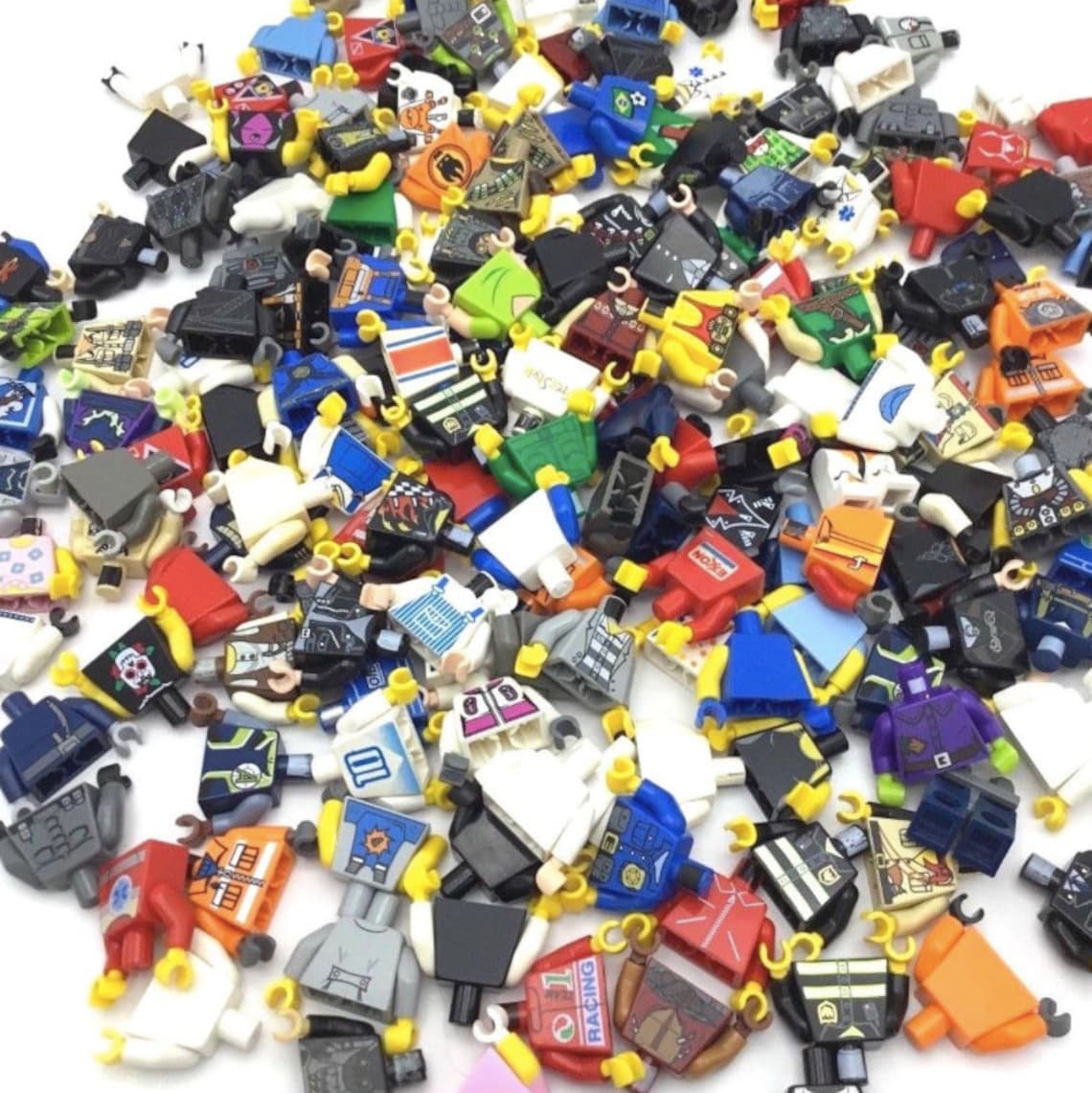 LEGO Lot of 20 Minifigure TORSO Pieces Randomly Picked Chest Grab Bag ...