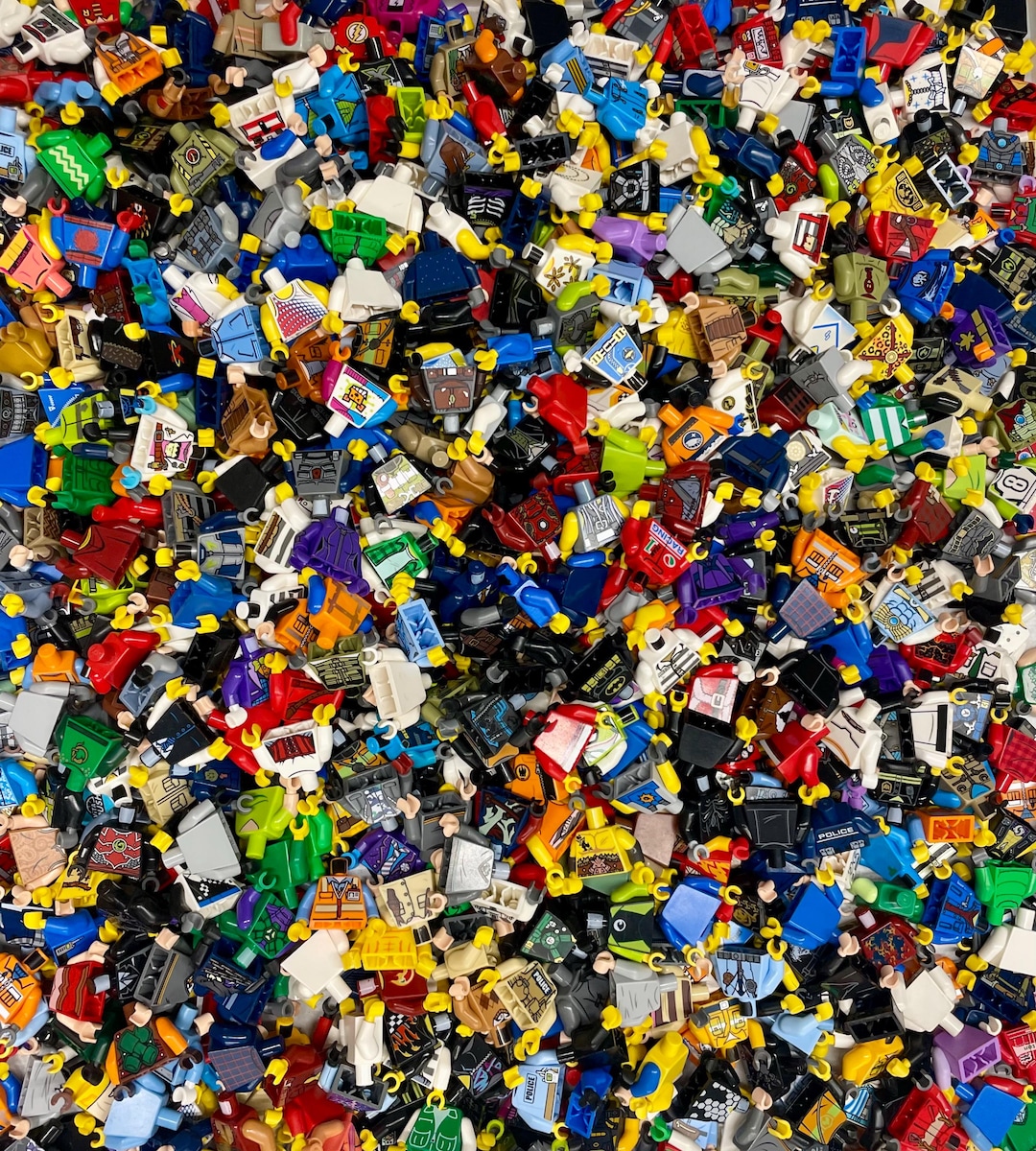 LEGO Lot of 20 Minifigure TORSO Pieces Randomly Picked Chest Grab Bag ...