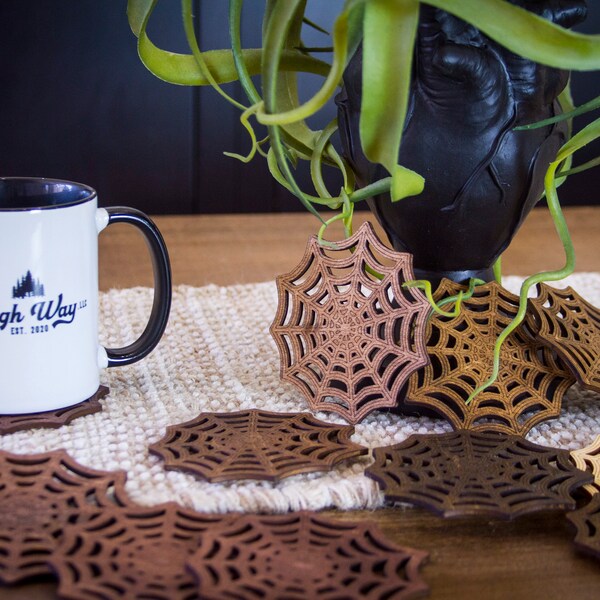 Spider Web Coasters - Etsy