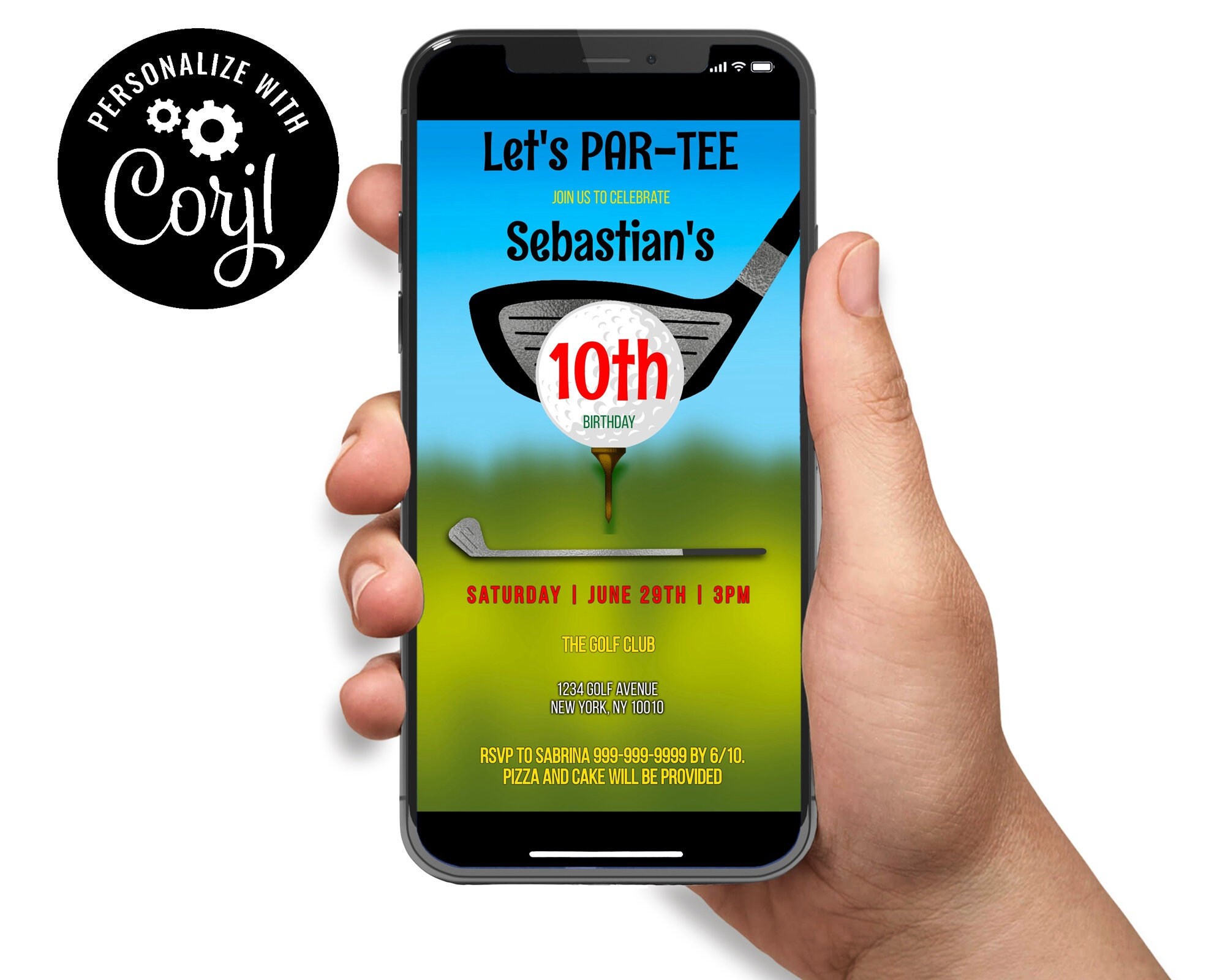 Golf Party Invitation Any Occasion Edit Yourself Digital - Etsy