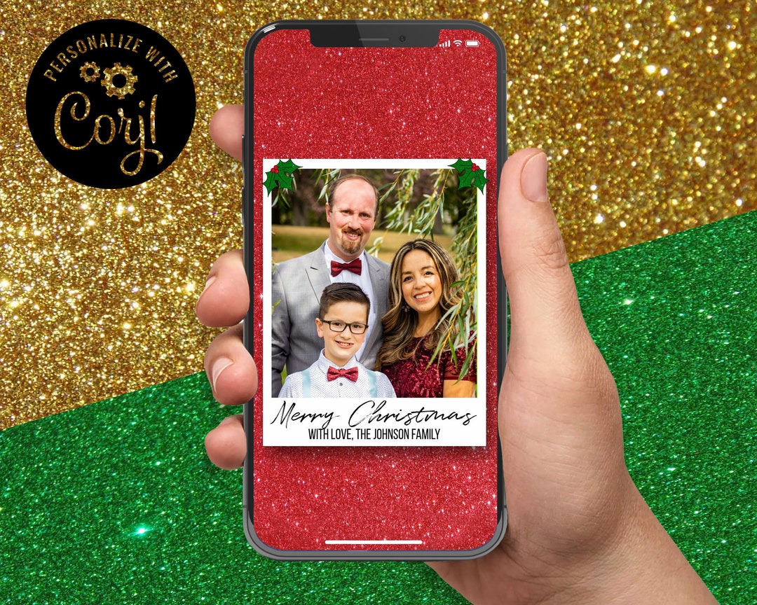 Electronic Christmas Card With Photo | Christmas Ecard Digital Photo ...