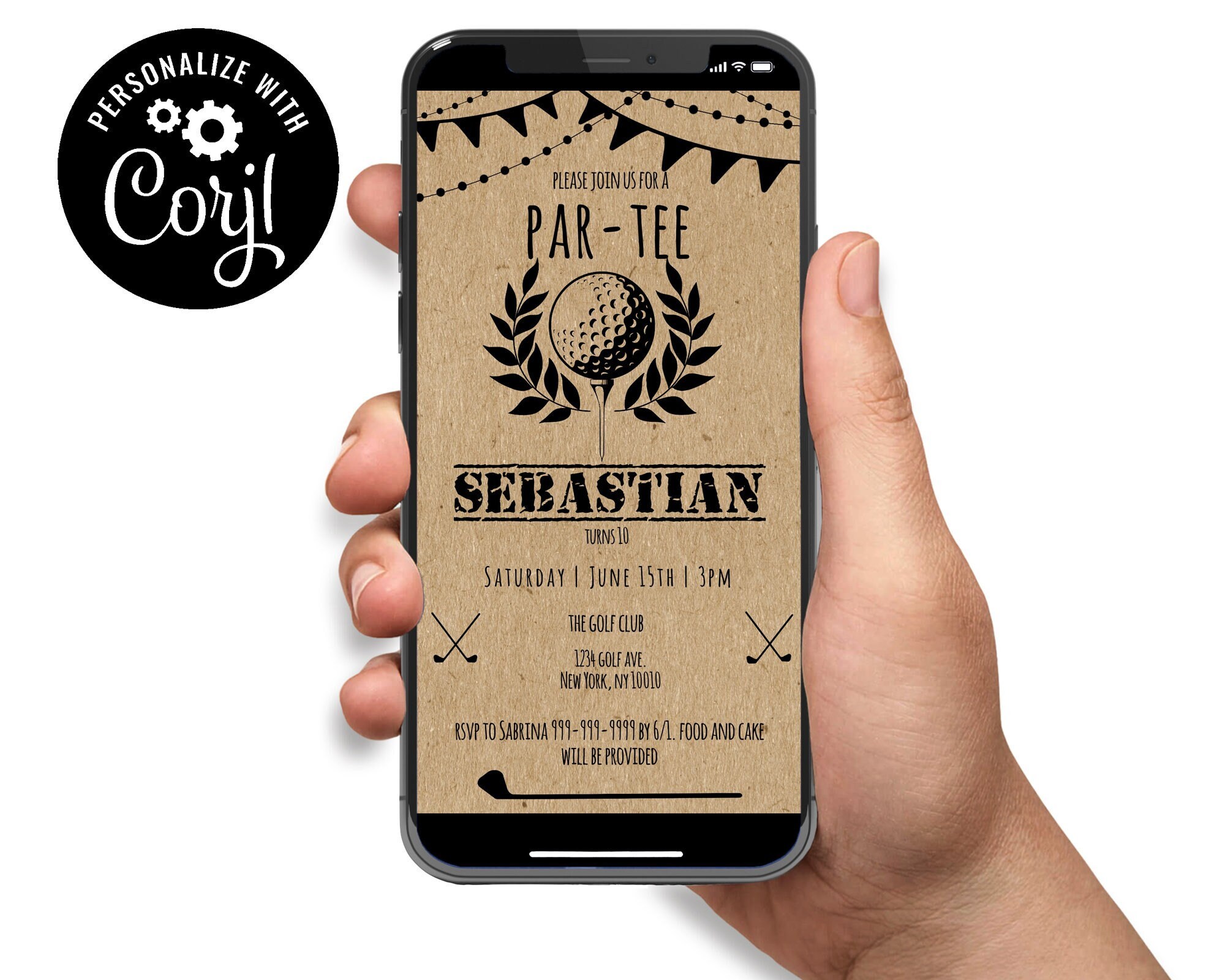 Golf Birthday Invitation Golf Party Text Editable Invitation - Etsy