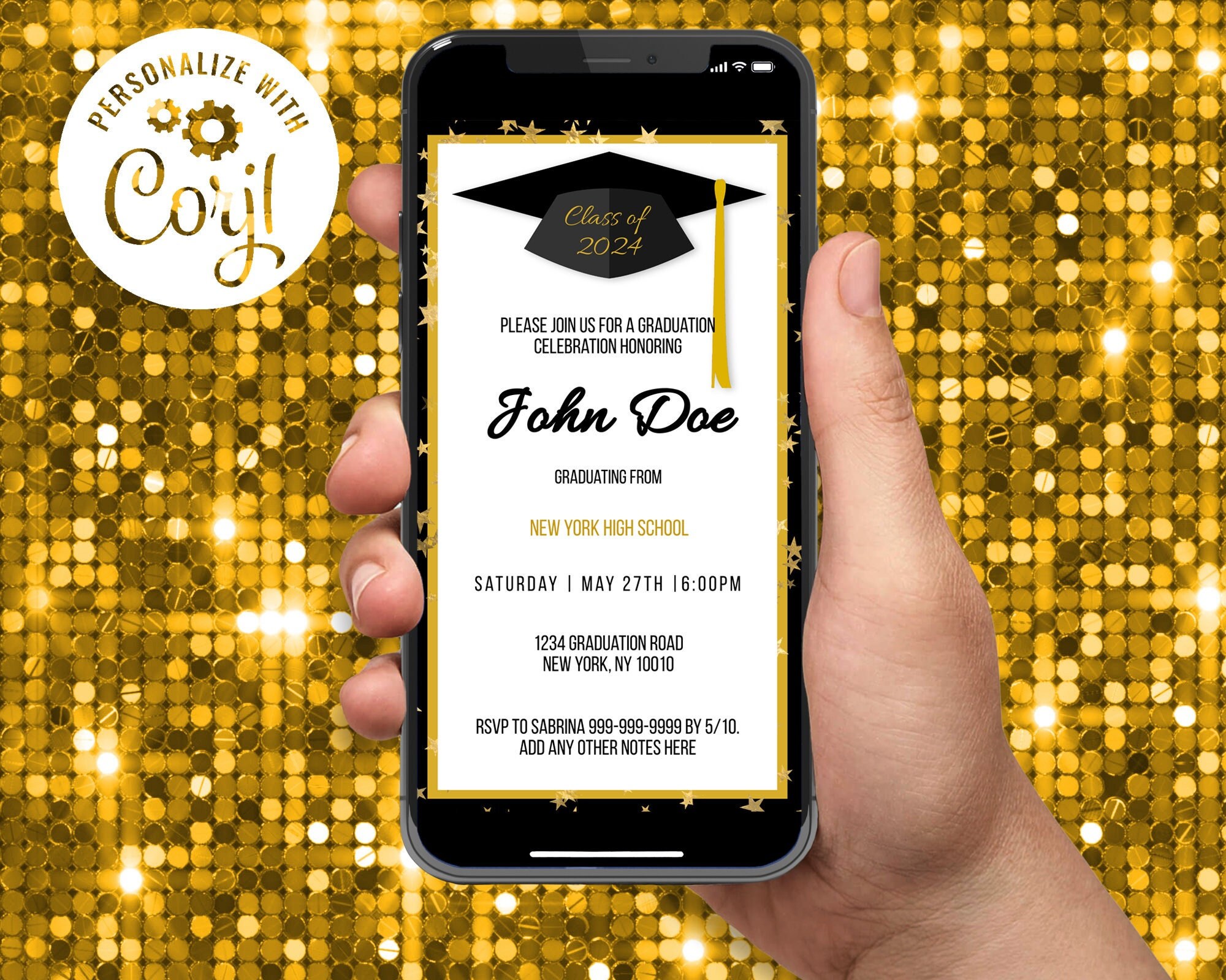 Electronic Graduation Invitation: Class of 2026, DIY Template - Etsy