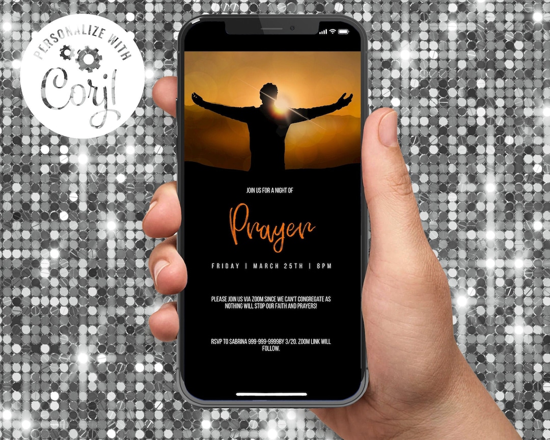 Prayer Cellphone Text Invitation Template for Mass or Group Prayers - Etsy