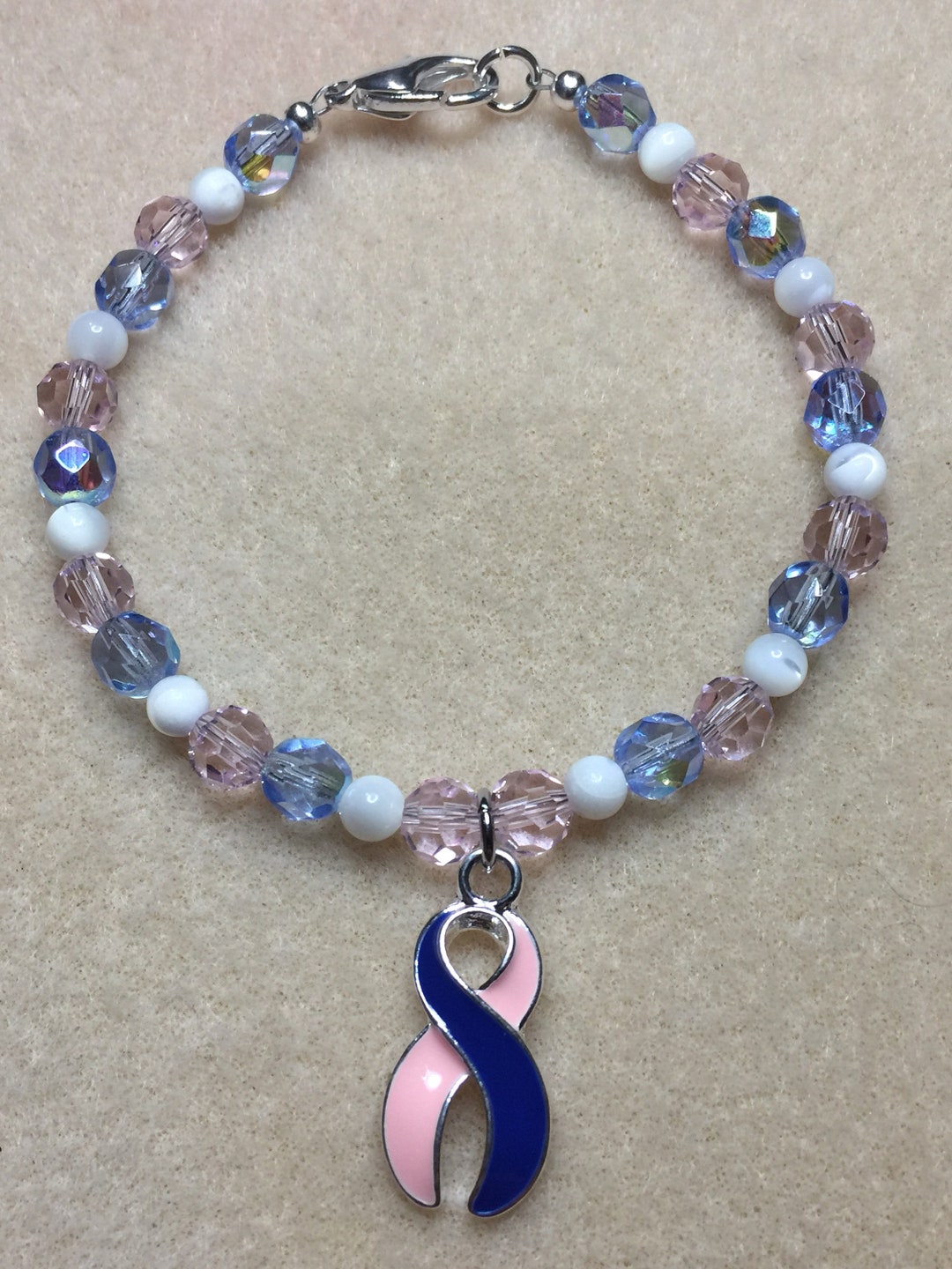 Sudden Infant Death Syndrome SIDS Awareness 7.5 Bracelet W/ Baby Blue ...