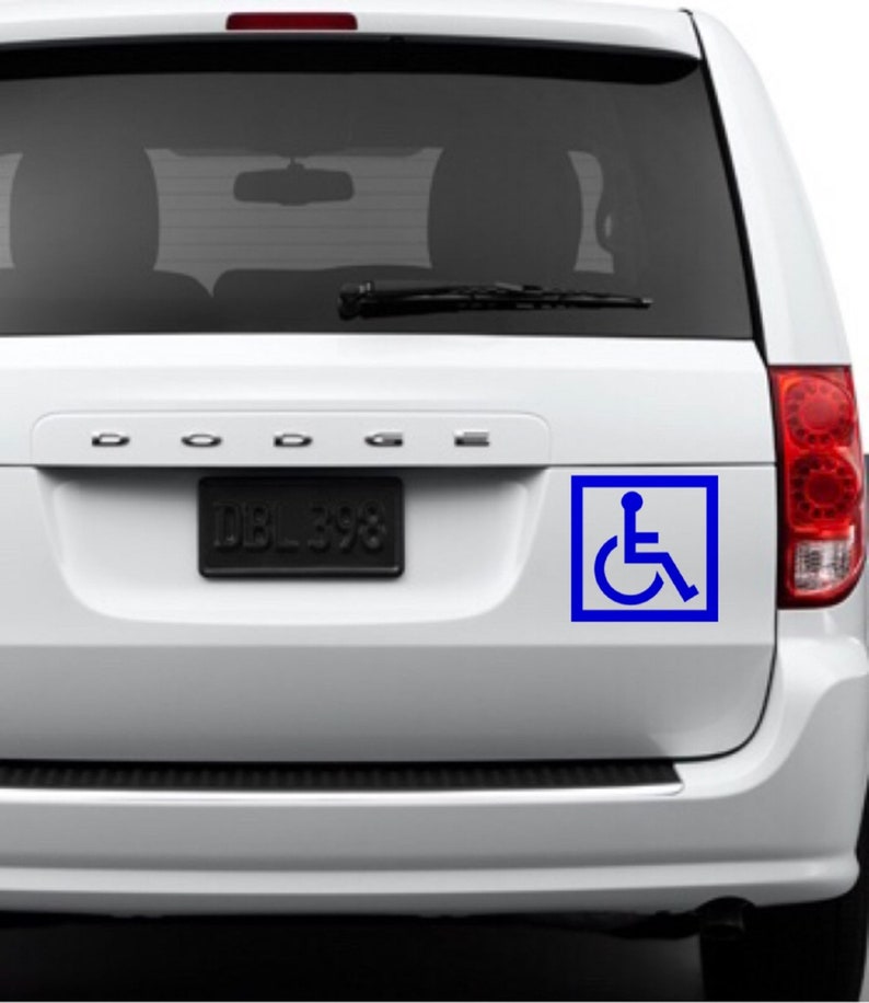 6'' Handicap Decal | Die Cut Vinyl Car Decal Sticker for Car Window Buy ...
