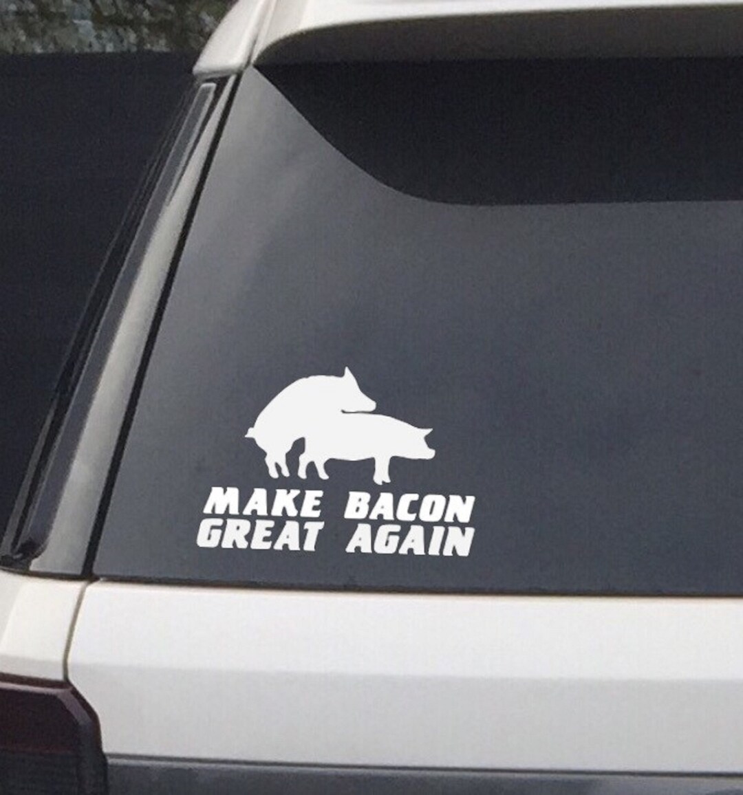 6'' Making Bacon Pig Funny JDM | Die Cut Vinyl Car ,truck Decal ...
