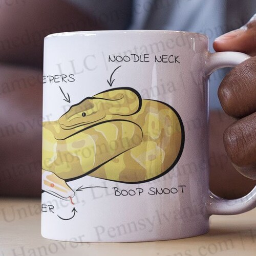 Ball Python Coffee Mug Cute Snake Lover Gift Funny Reptile - Etsy