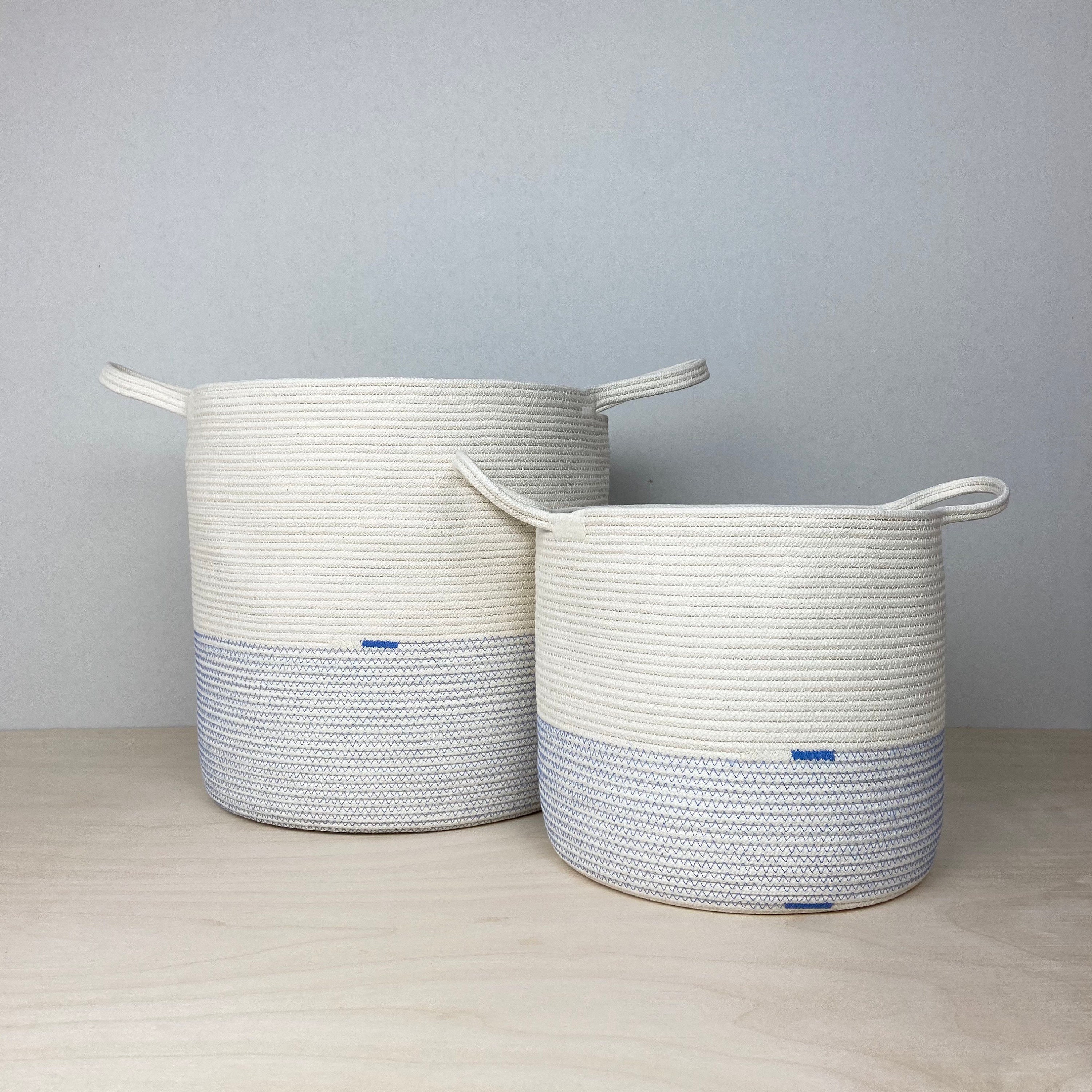 Large basket Alpine Blue Storage basket Home storage | Etsy