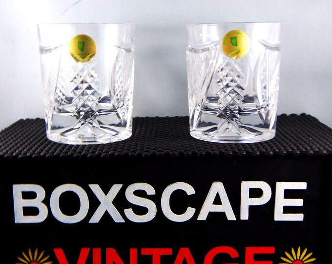 Crystal Whiskey Glasses, Belfast Crystal, Set of Two, Scotch Whisky ...