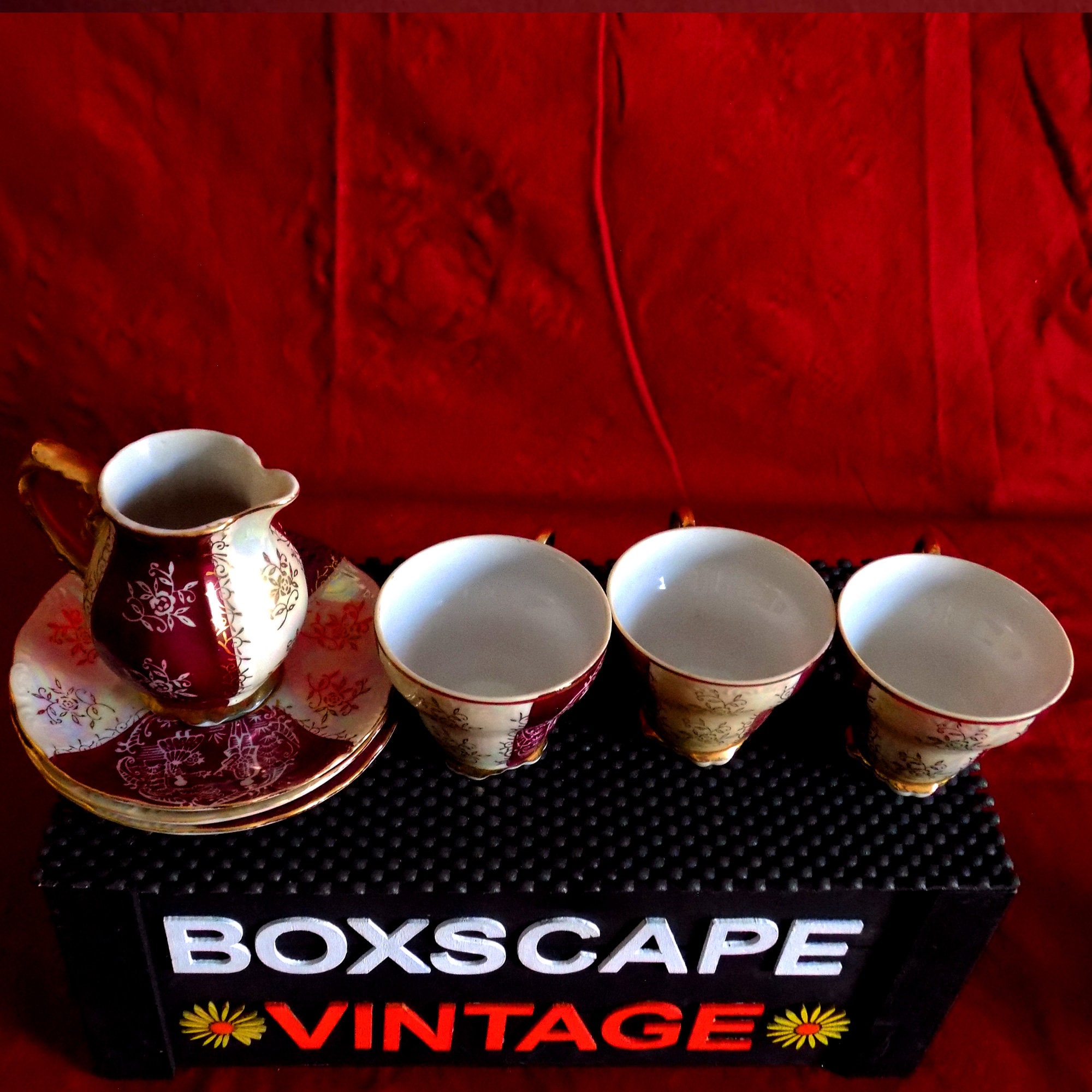 Tea Cups & Sets Elbro Milk Jug Lusterware Coffee Set Vintage China ...