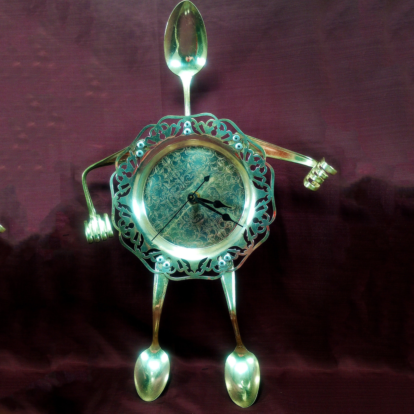 Kitchen Cutlery Clock Repurposed Cutlery Clock Utensils - Etsy