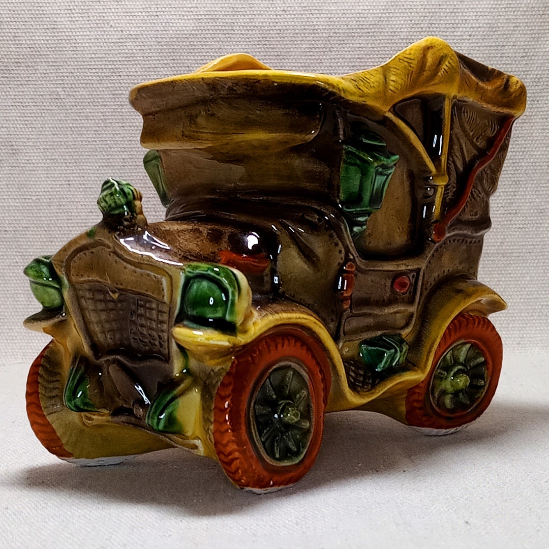 Vintage Ceramic Car Planter, Vintage Relpo Jalopy Planter, Relpo Japan ...