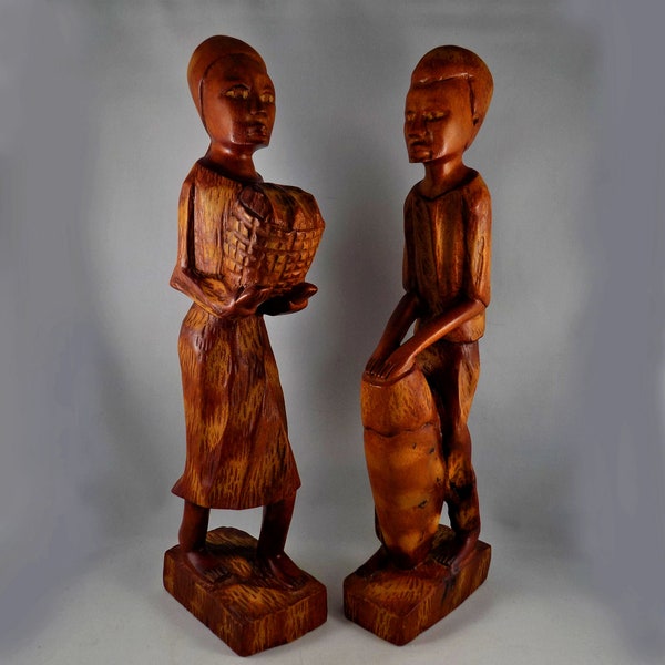 Carved Wood Figures - Etsy