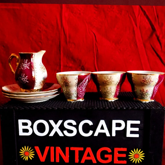 Tea Cups & Sets Elbro Milk Jug Lusterware Coffee Set Vintage China ...