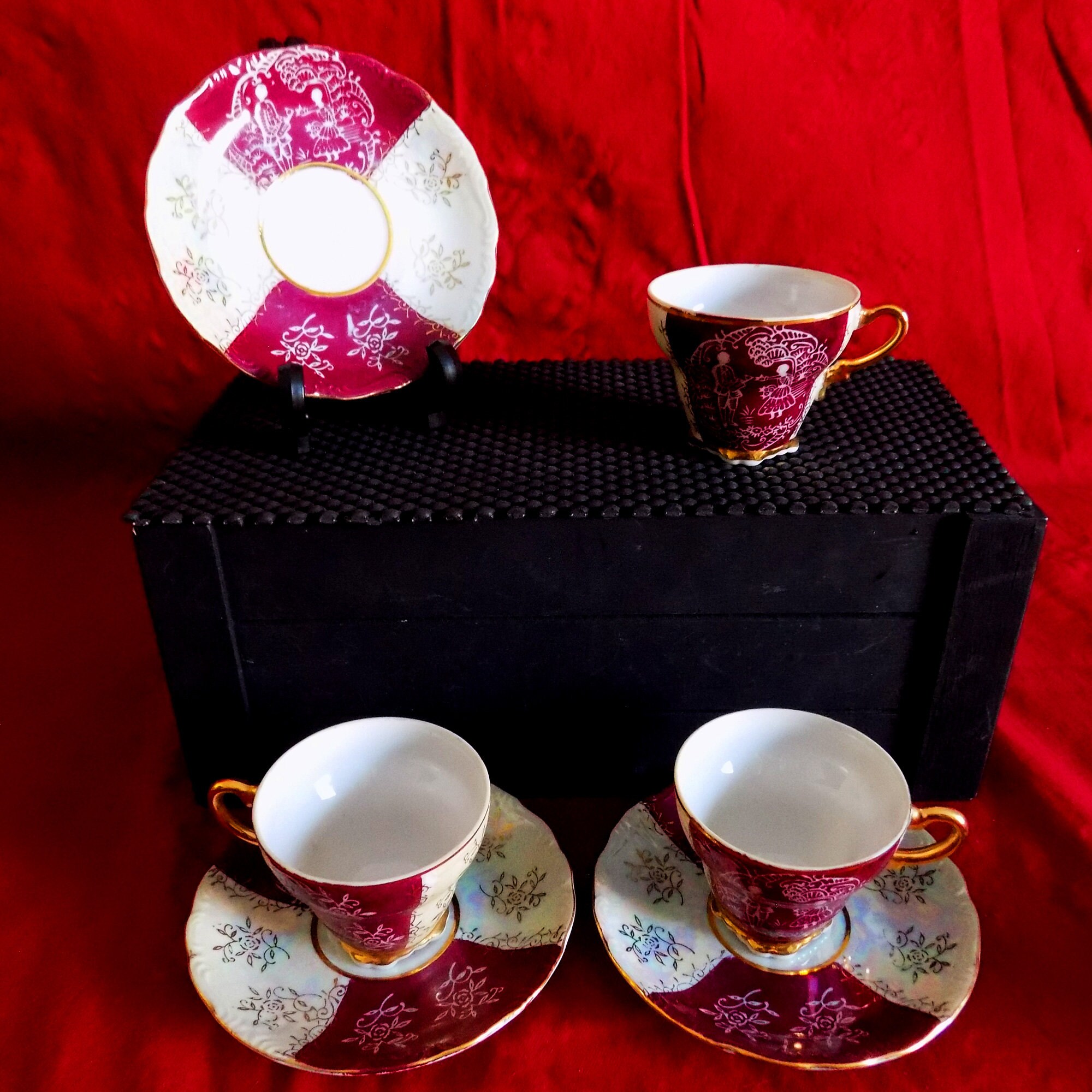 Tea Cups & Sets Elbro Milk Jug Lusterware Coffee Set Vintage China ...