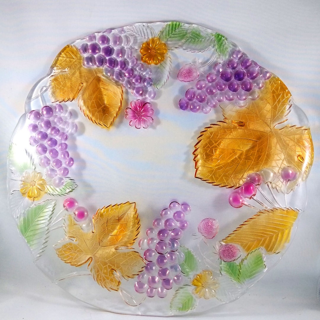 Vintage Mikasa Crystal Platter, Mikasa Serving Dish, Chablis Pattern ...