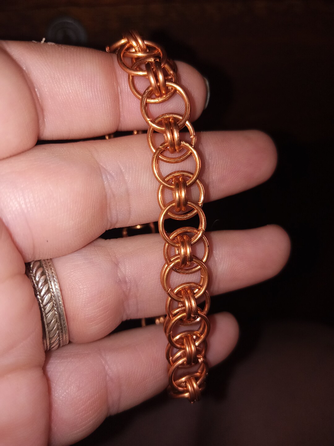 Copper Chainmail Bracelet - Etsy