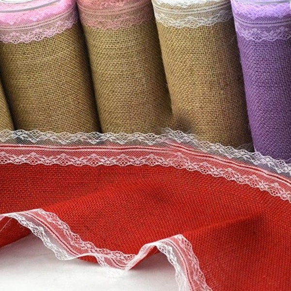 Purple Burlap Runner - Etsy