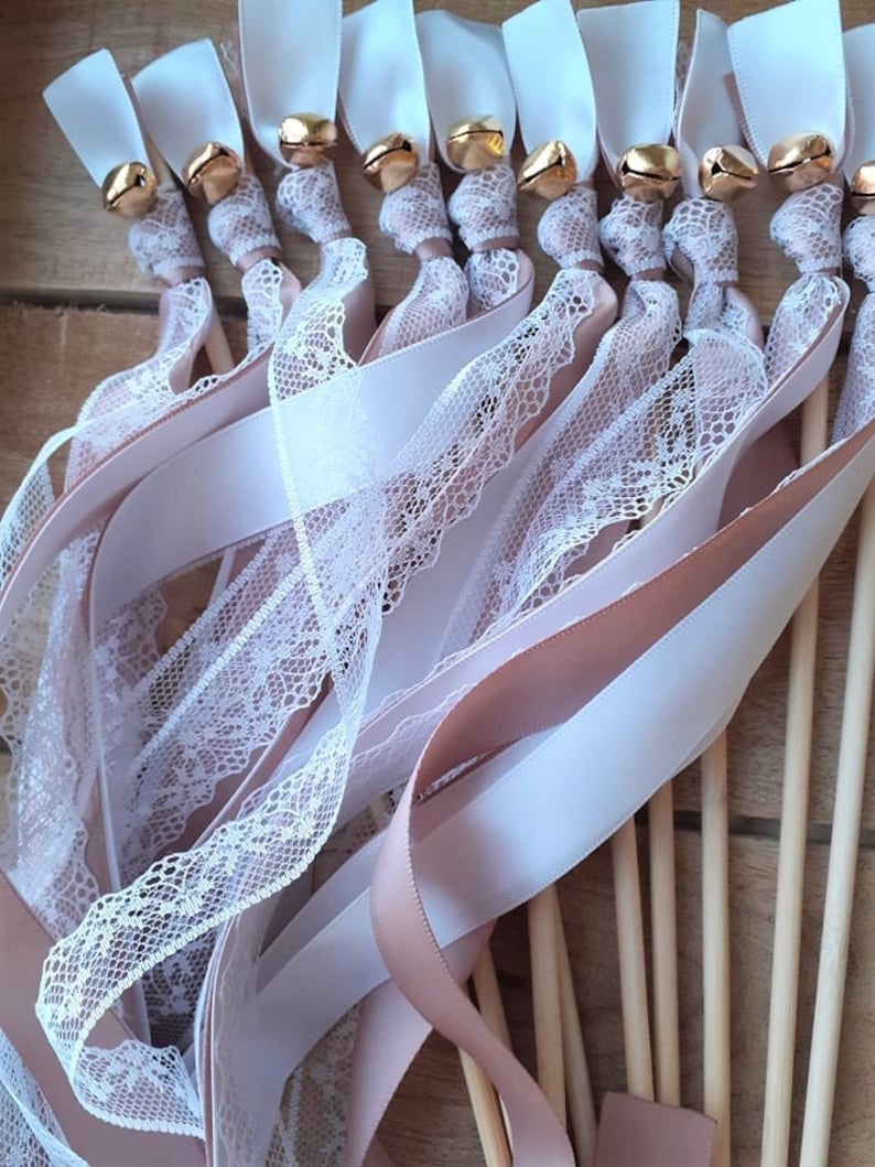 Party Supplies Romantic Wedding Send Off for Guests Silver Bells Satin ...