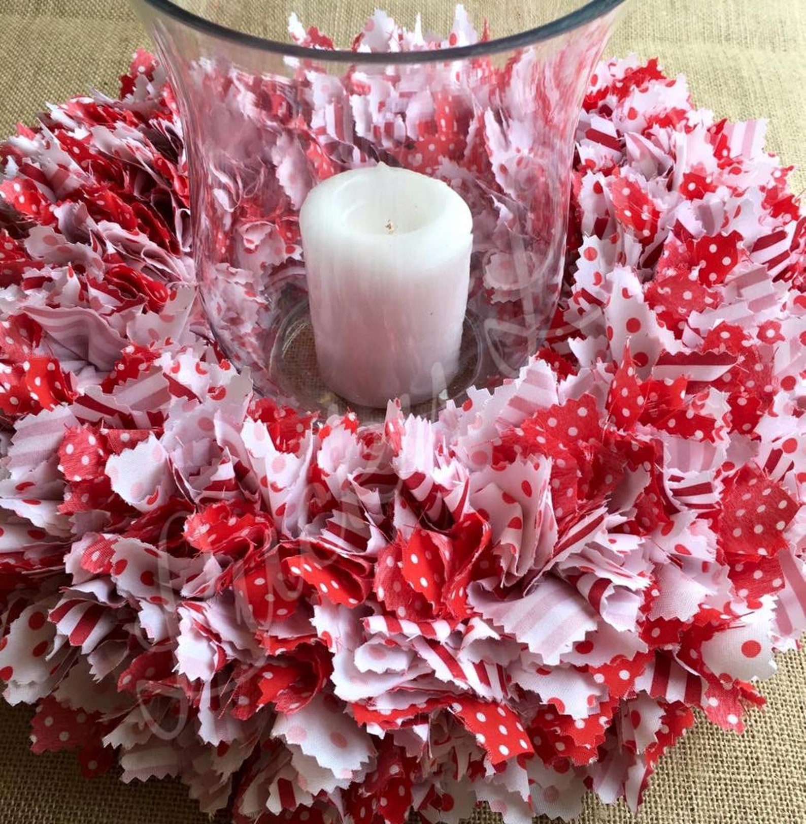 Handmade Christmas Fabric Wreath Home Decoration Dining - Etsy