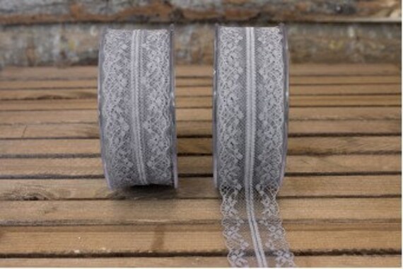 Gray Tulle Lace Ribbon by the Yard 5 M 5.46 Yards Many - Etsy