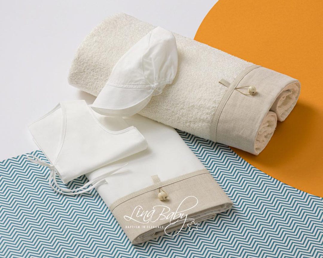 Simple and Elegant Ivory Ladopana for Baby Boy With Bead, Greek Baptism ...