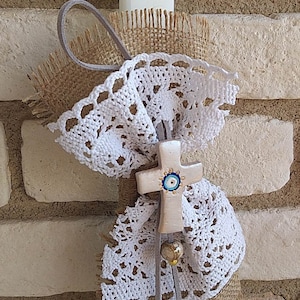 Handmade Greek Easter Candle With Ceramic Cross, Lambada, Πασχαλινή ...