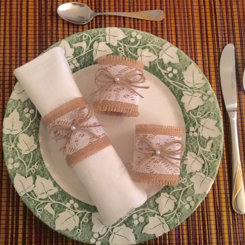 Pearl Napkin Rings - Etsy