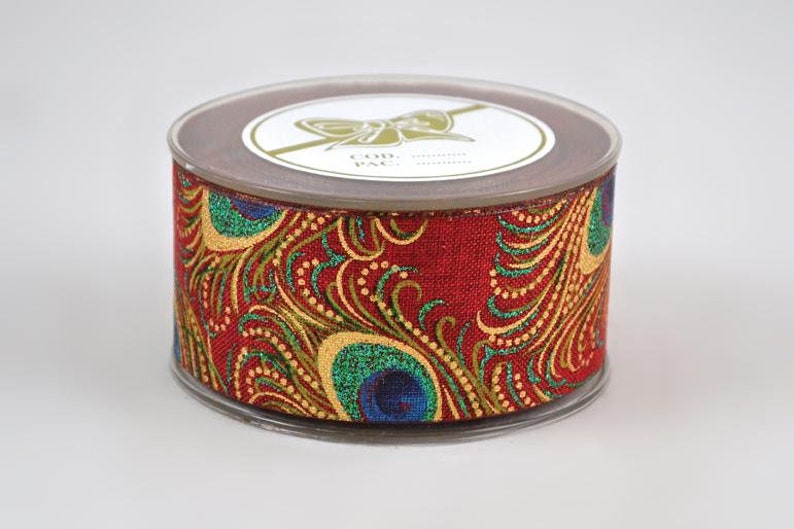 Wide Peacock Feather Ribbon 3 Widths 2.3cm/4.3cm Thick - Etsy