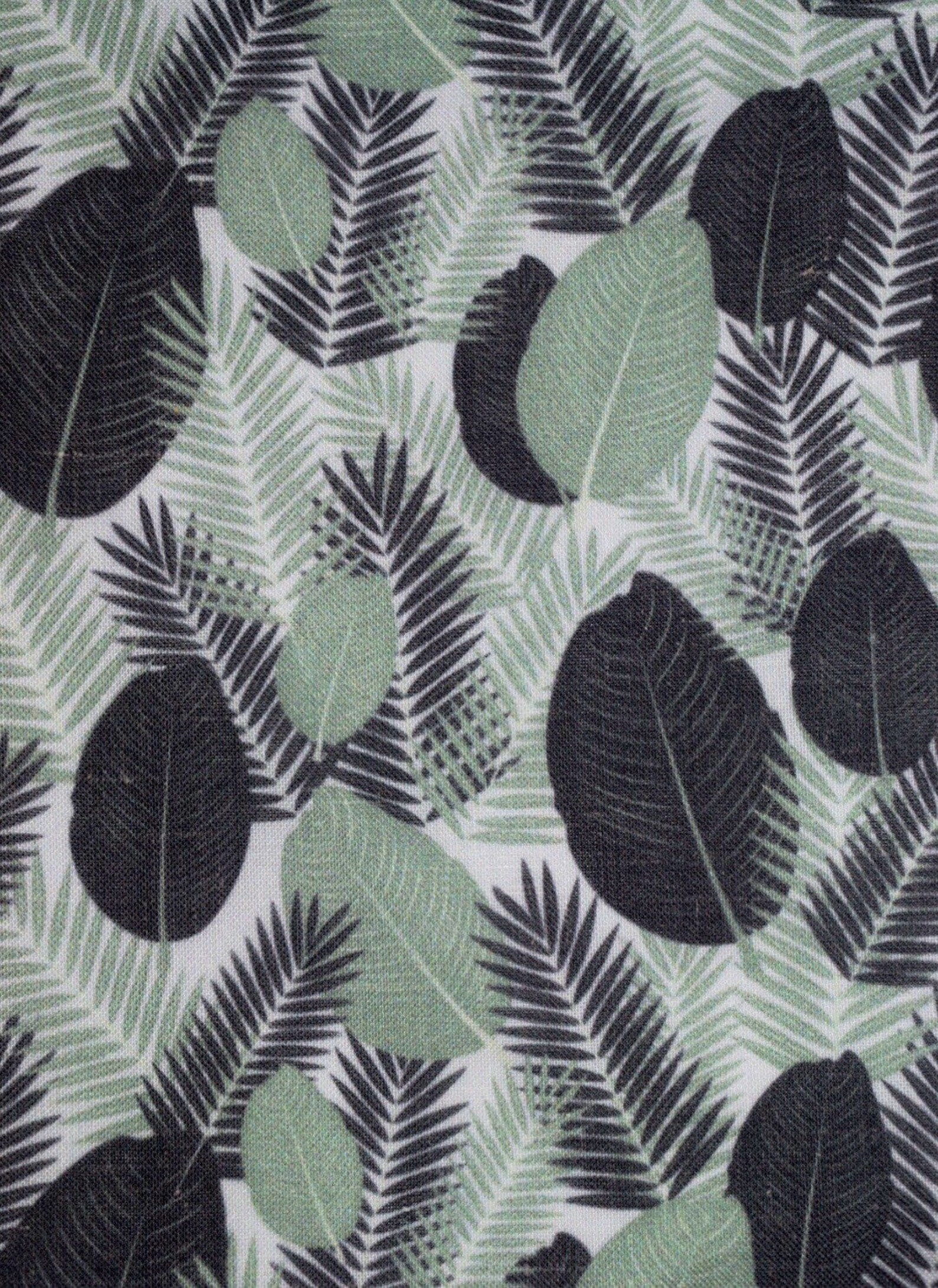 Green Leaf Pattern Cotton Fabric by the Yard140 Cm/1.53 - Etsy