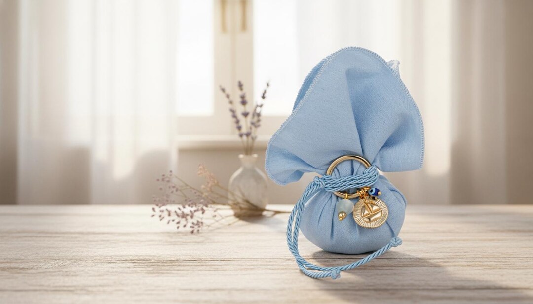 Boy Baptism Favor: Christening Favor With Gold Plated Keychain, 1st ...