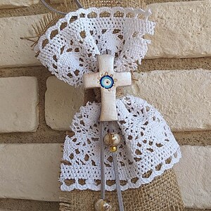 Handmade Greek Easter Candle With Ceramic Cross, Lambada, Πασχαλινή ...