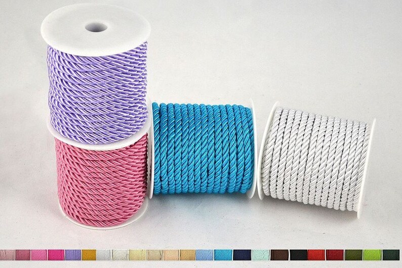 Triple Line Rope 0.5mm / 0.20 Inches Twisted Cord Yarn - Etsy