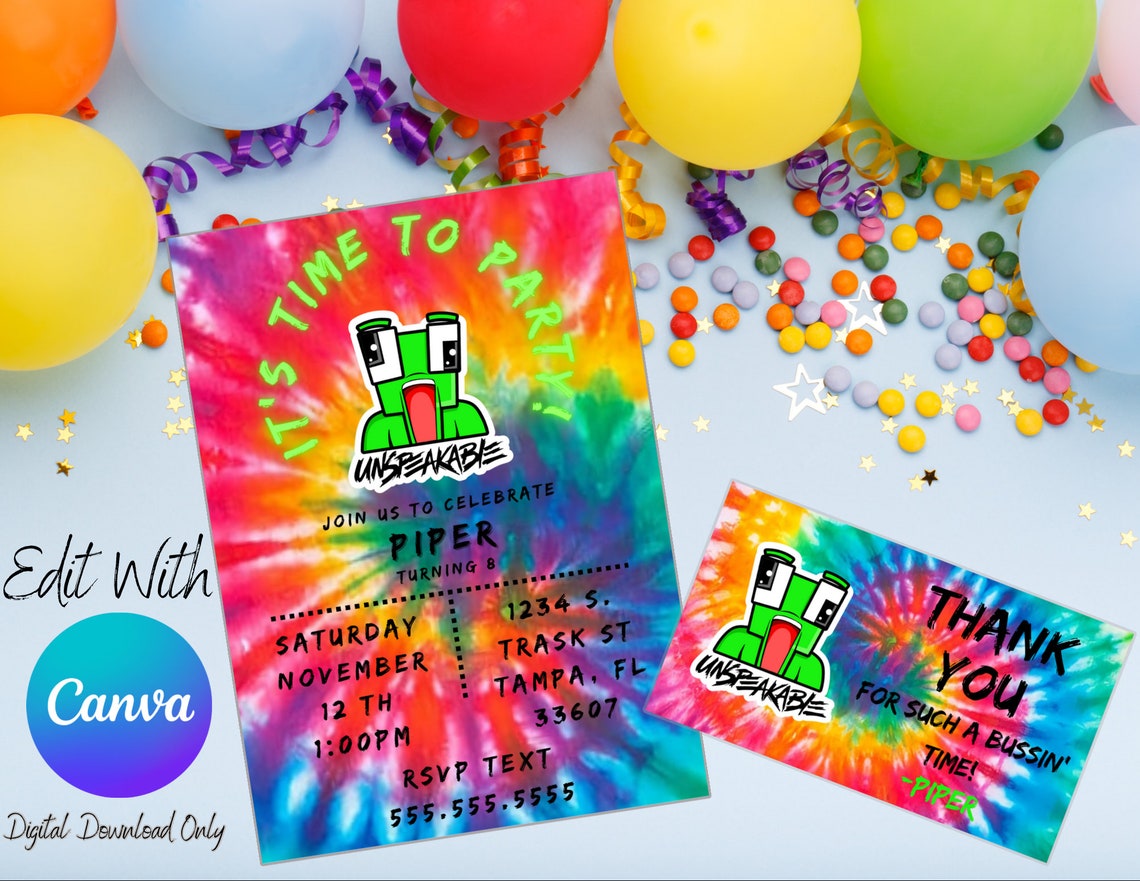 Unspeakable Invitation, Unspeakable Birthday Invite, Unspeakable ...