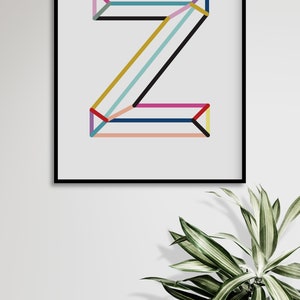 Initial Decor Nursery, Initial Nursery Decor, Letter Z Wall Art ...