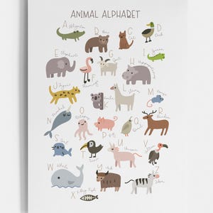 Educational Printable for Kids Educational Posters Animal Alphabet and ...