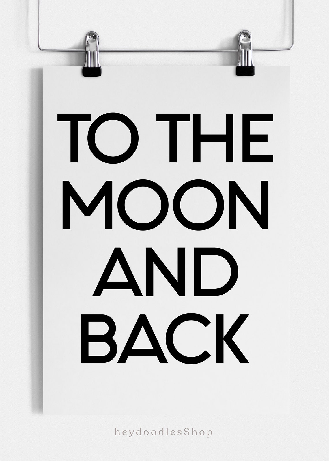 To the Moon and Back Printable Wall Art Digital Print Neutral | Etsy