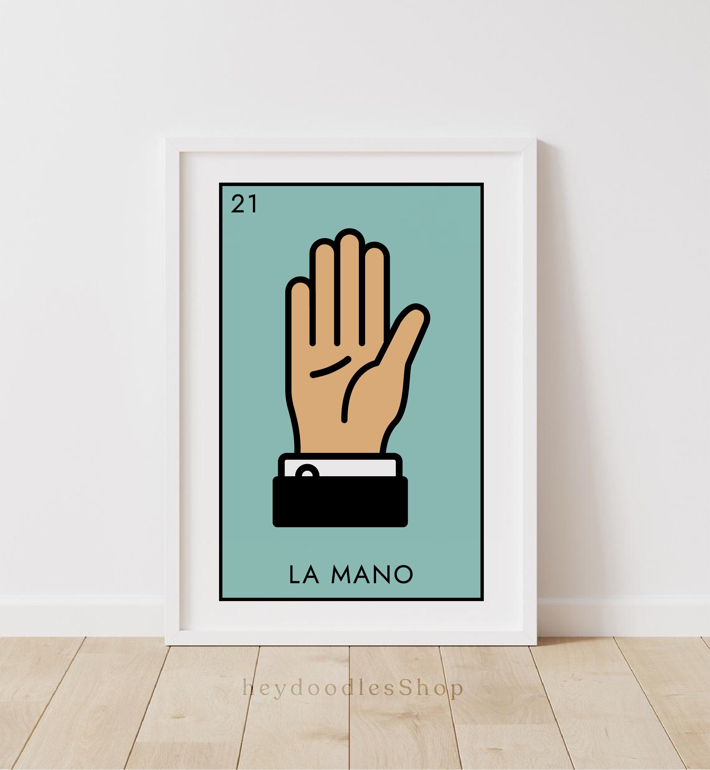 Loteria Mexicana La Mano Printable Wall Art Mexican Folk Art | Etsy UK