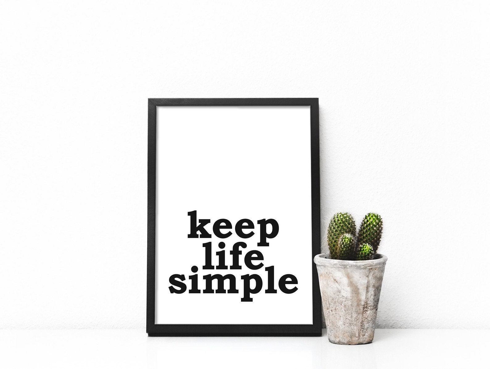 Keep Life Simple Printable Wall Art Room Art Print Home Decor - Etsy