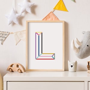 Initial Decor Nursery Initial Nursery Decor Letter L Wall - Etsy