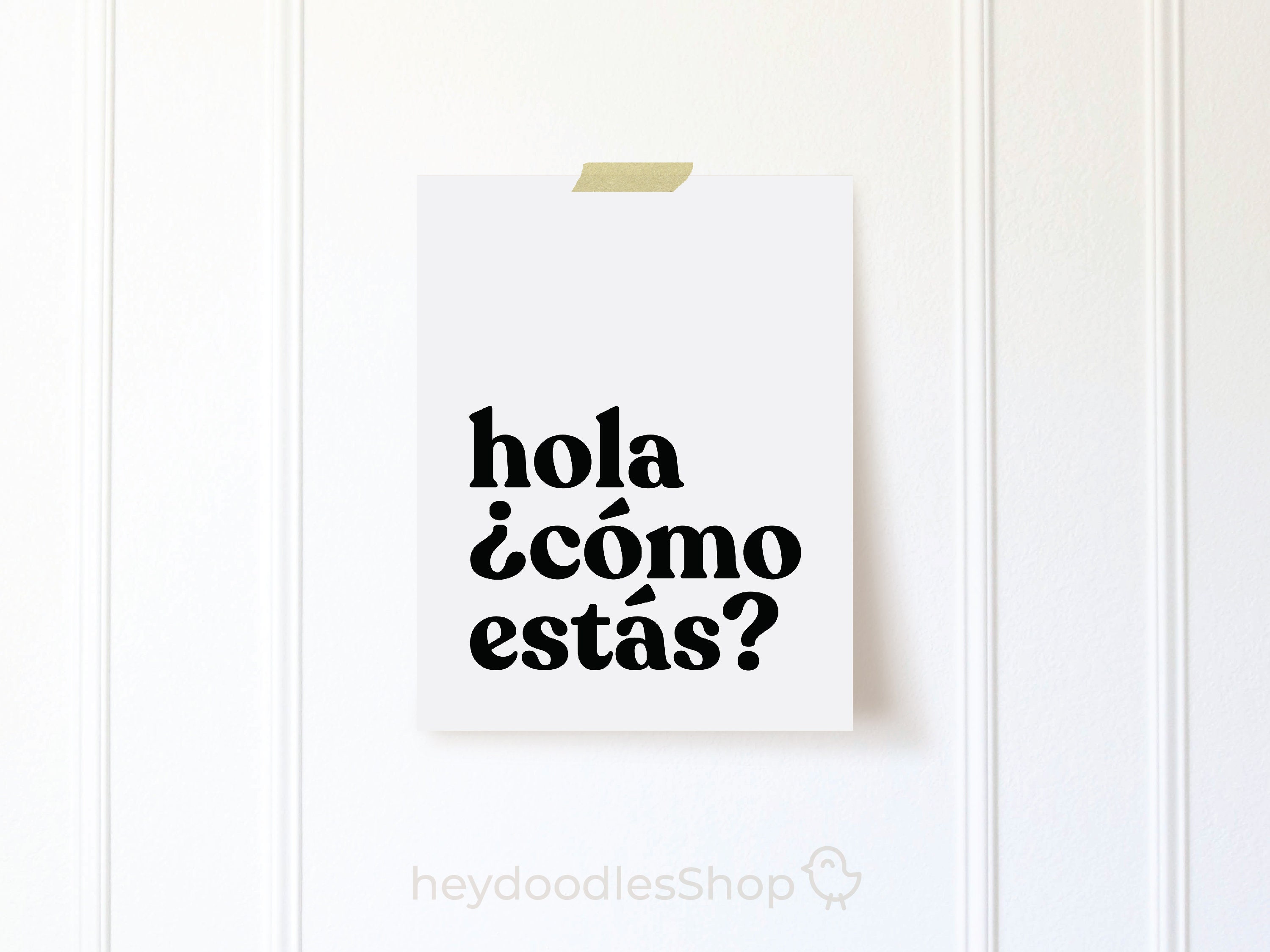 Hola Sign, Hola Printable Wall Art Hello Languages Entryway Decor ...
