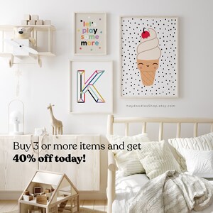 Ice Cream Printable Wall Art Kids Room Summer Printable - Etsy